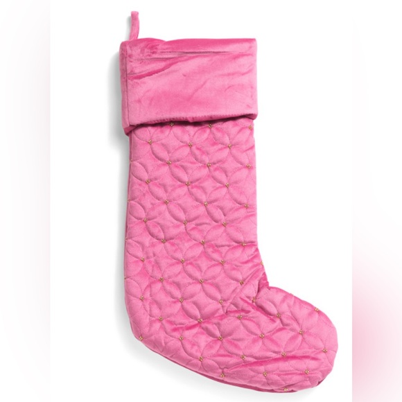 Rachel Zoe | Accents | Rachel Zoe Circle Velvet Quilted Stocking | Poshmark